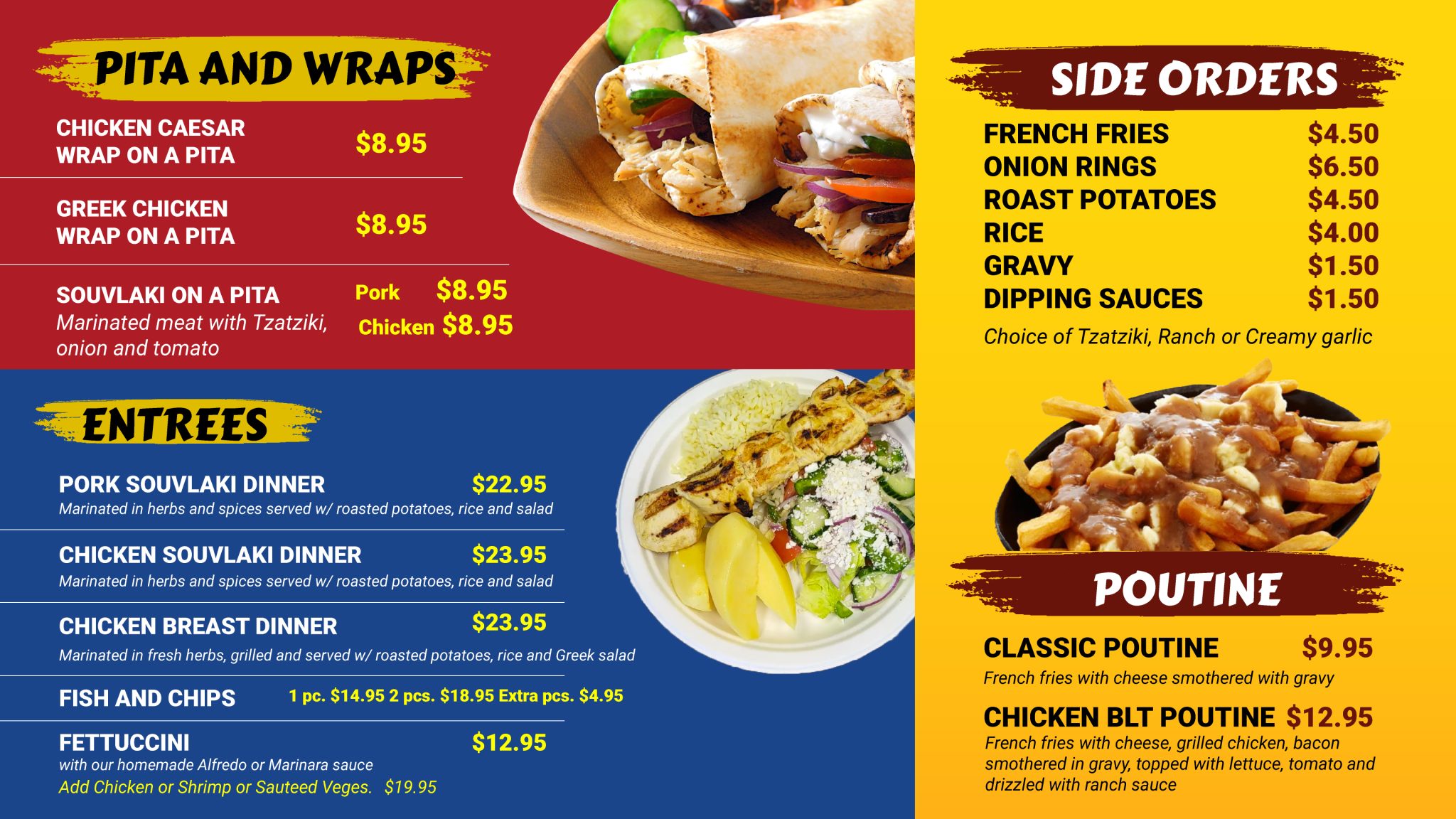 Food Menu – Georgios Pizza